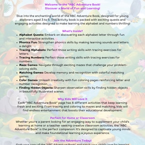 ABC Adventure Book: A Fun-filled Journey Through Letters and Numbers ...