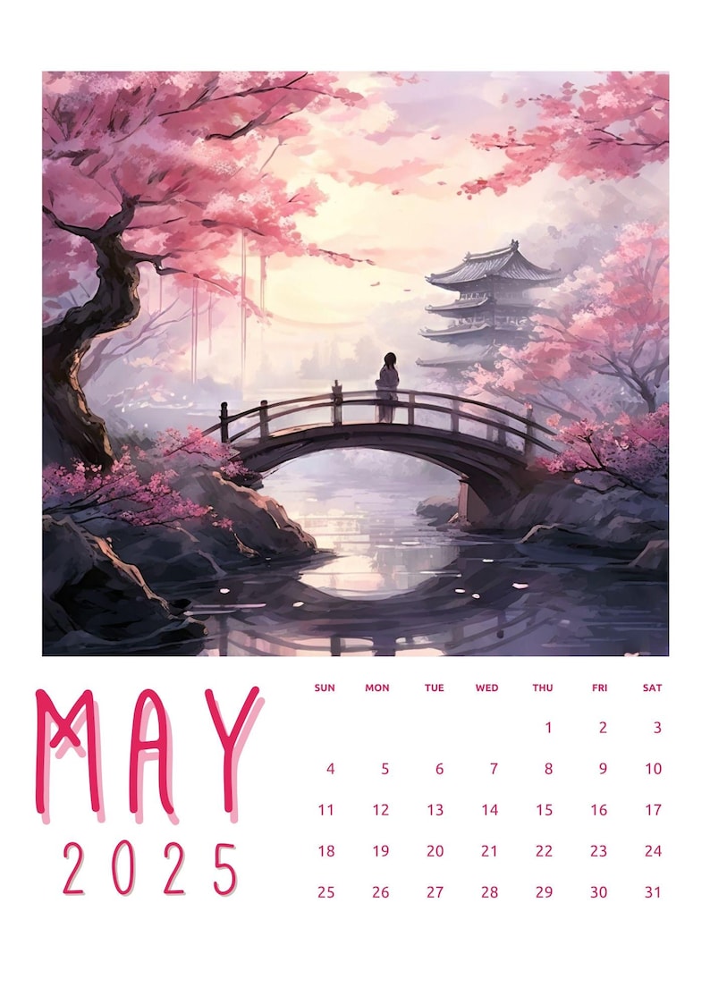2025 Calendar Cheery Blossom - Etsy