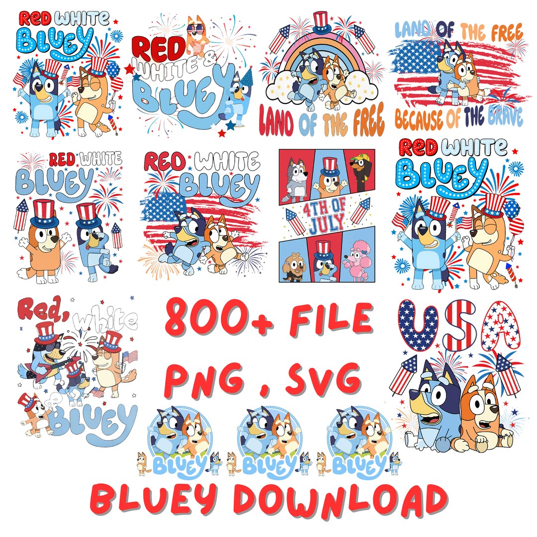 800 Digital Bluey Files Perfect for Kids' Crafts and Decor, Blueys Svg ...