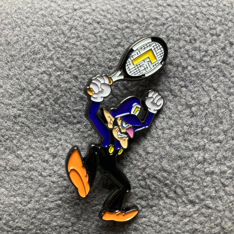 Waluigi Enamel Pin - Mario Tennis - Nintendo 64 - Etsy