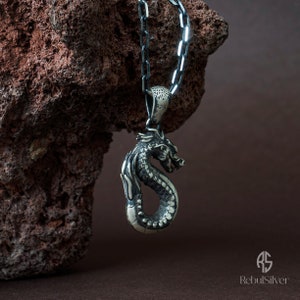 Chinese Dragon Pendant, New Year Fantsy Necklace, Handmade Mythology ...