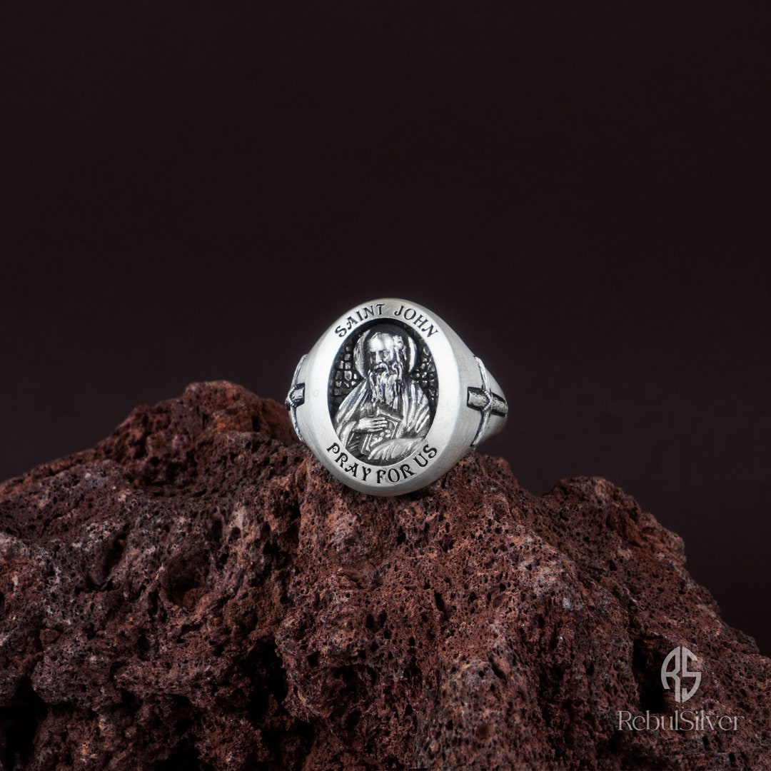Saint John the Baptist Ring, Religious Catholic Ring, Christian Apostle ...
