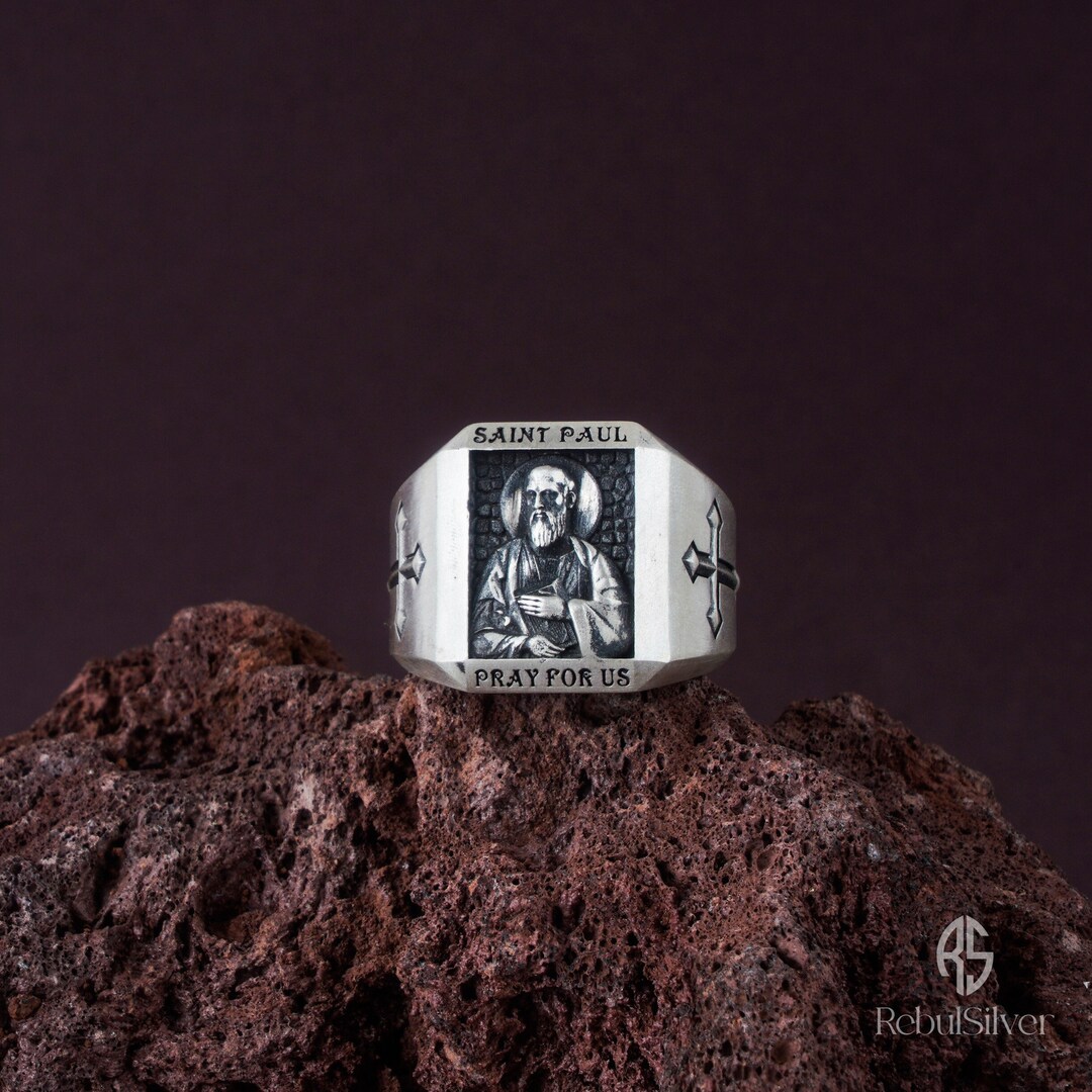Saint Paul Ring, Paul the Apostle Ring, Religious Jewelry, Catholic ...