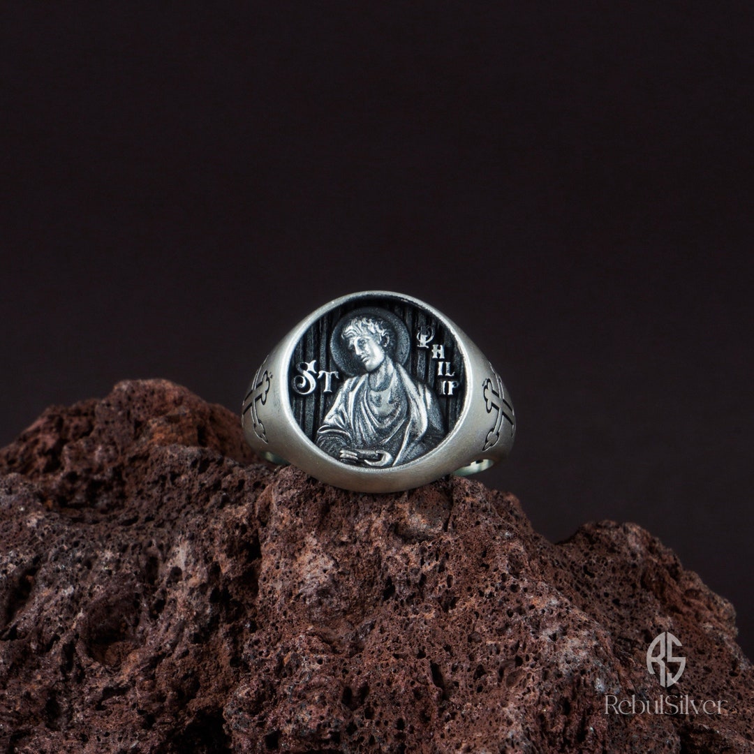 Handmade Saint Philip Ring, Philip the Apostle Ring, Religious Jewelry ...