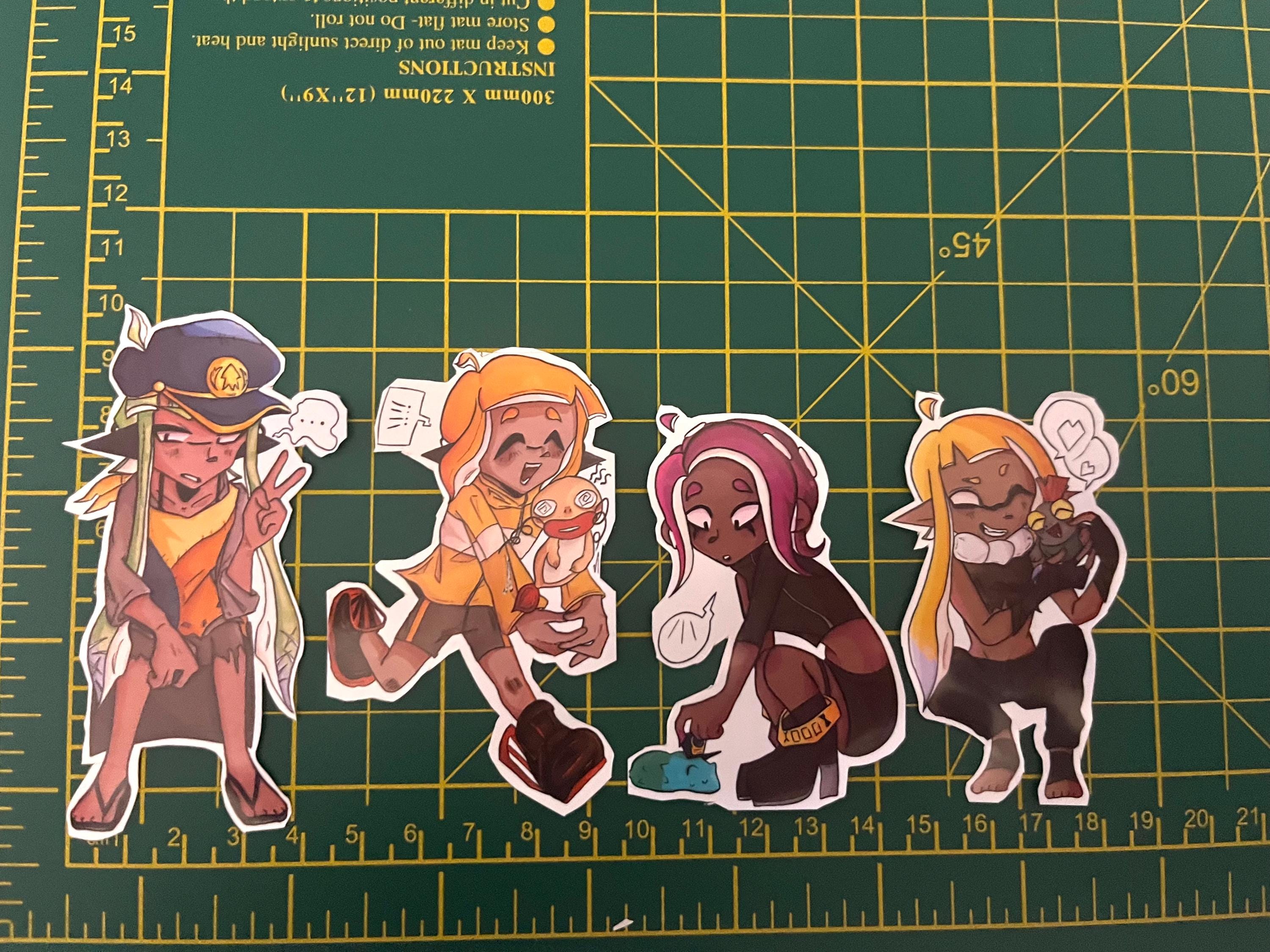 Splatoon Stickers Agent Set - Etsy