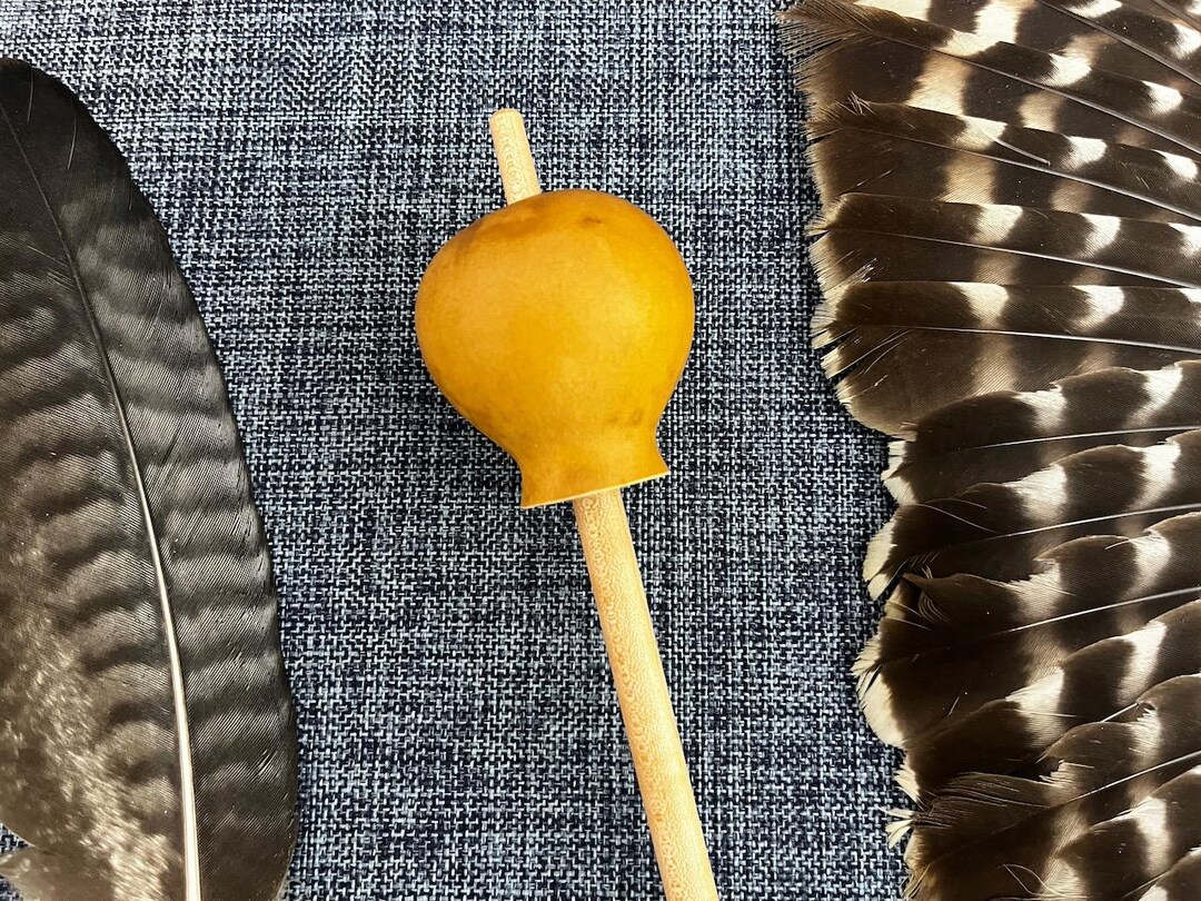 Peyote Gourd Rattle - 10 Inch Hardwood Handle With 2 Inch Gourd #168 - Etsy