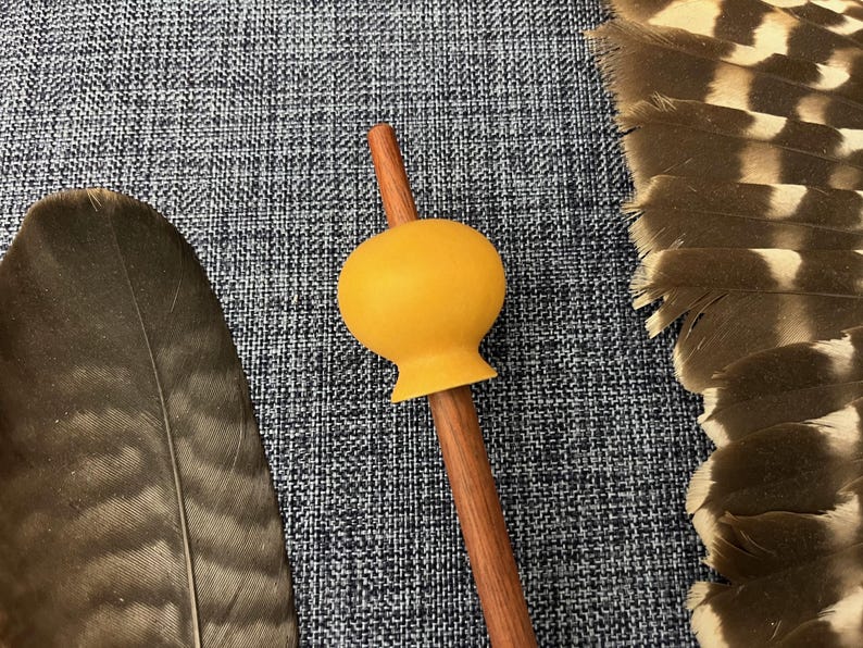 Baby Peyote Gourd Rattle - Hardwood Handle is 6.75 Inches ...