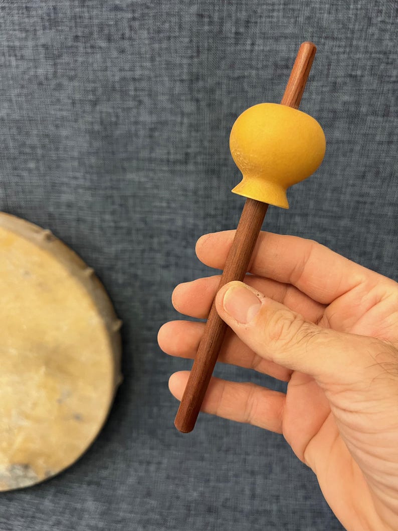 Baby Peyote Gourd Rattle - Hardwood Handle is 6.75 Inches ...