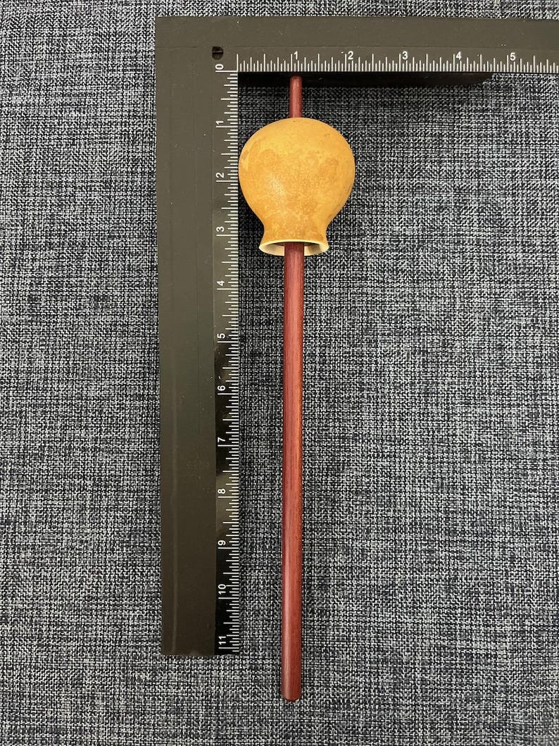 Peyote Gourd Rattle - 12 Inch Hardwood Handle and a 2.25 Inches Gourd ...