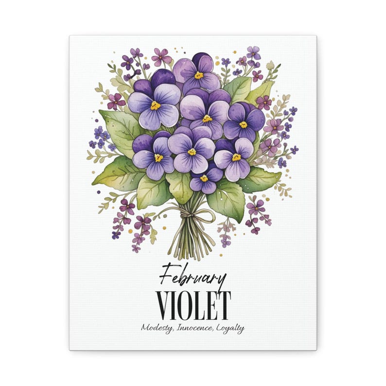 February Birth Flower Print, February Birth Month Flower, Birth Flower ...