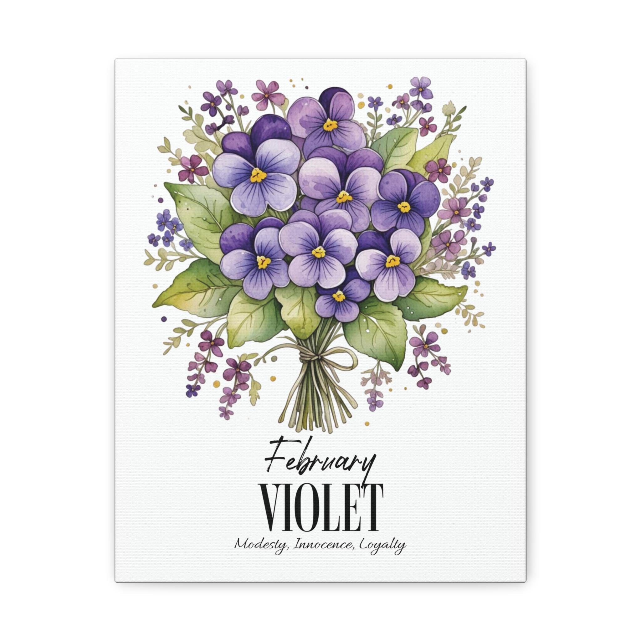February Birth Flower Print, February Birth Month Flower, Birth Flower ...