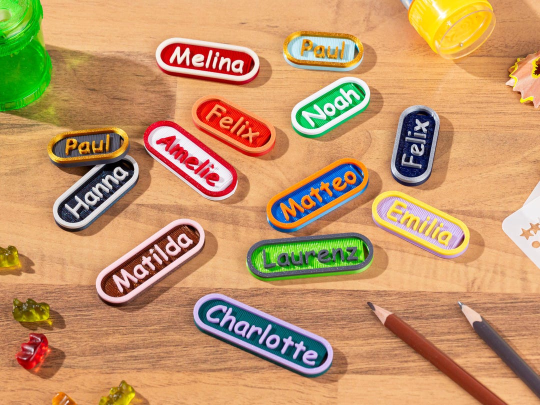 Personalized 3d-printed Name Tags in a Set of 5 | as a Pendant for ...