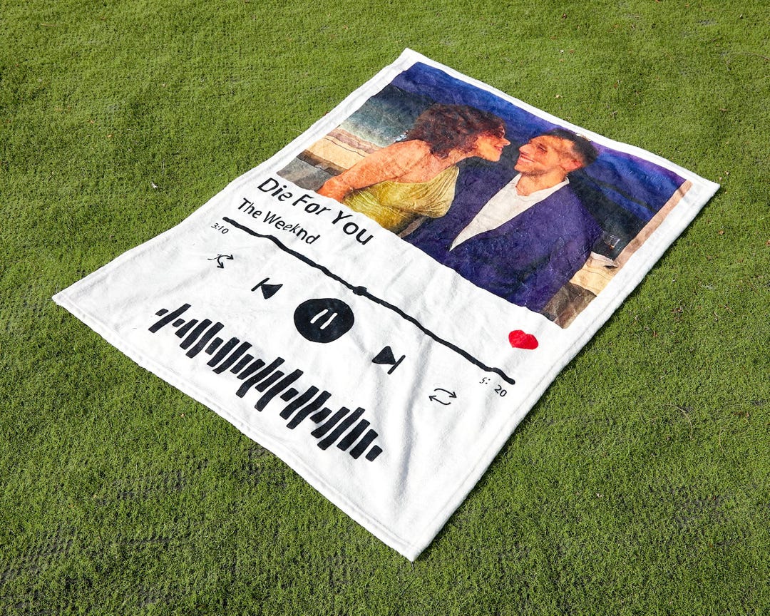 Personalized Music Blanket Your Photo &music Favorite Song,valentines ...
