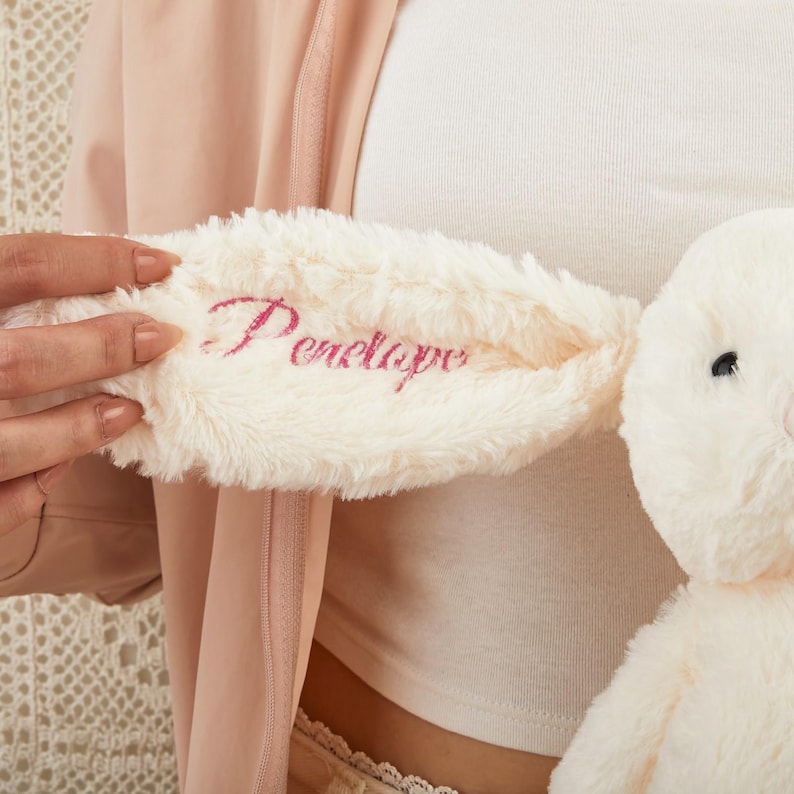 Personalized Embroidered Bunny Rabbit,custom Monogrammed Bunny Rabbit ...