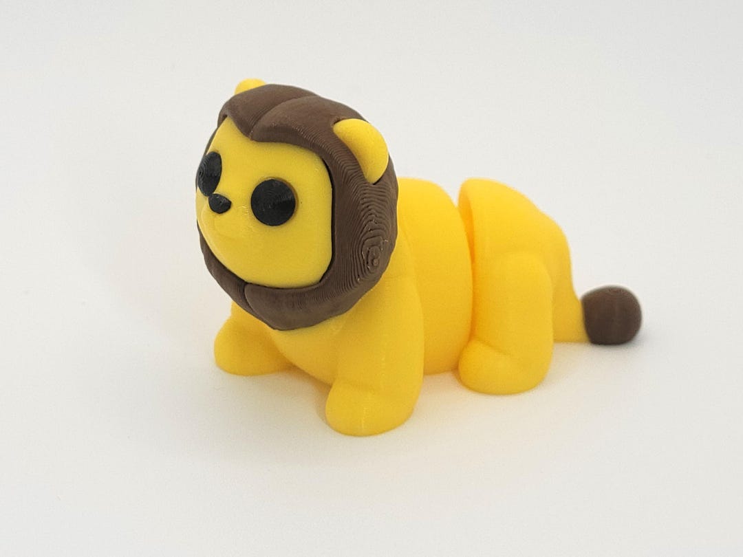 Baby Lion | Cute Fidget Toy | 3D Printed | Fidget Animal | Articulated ...