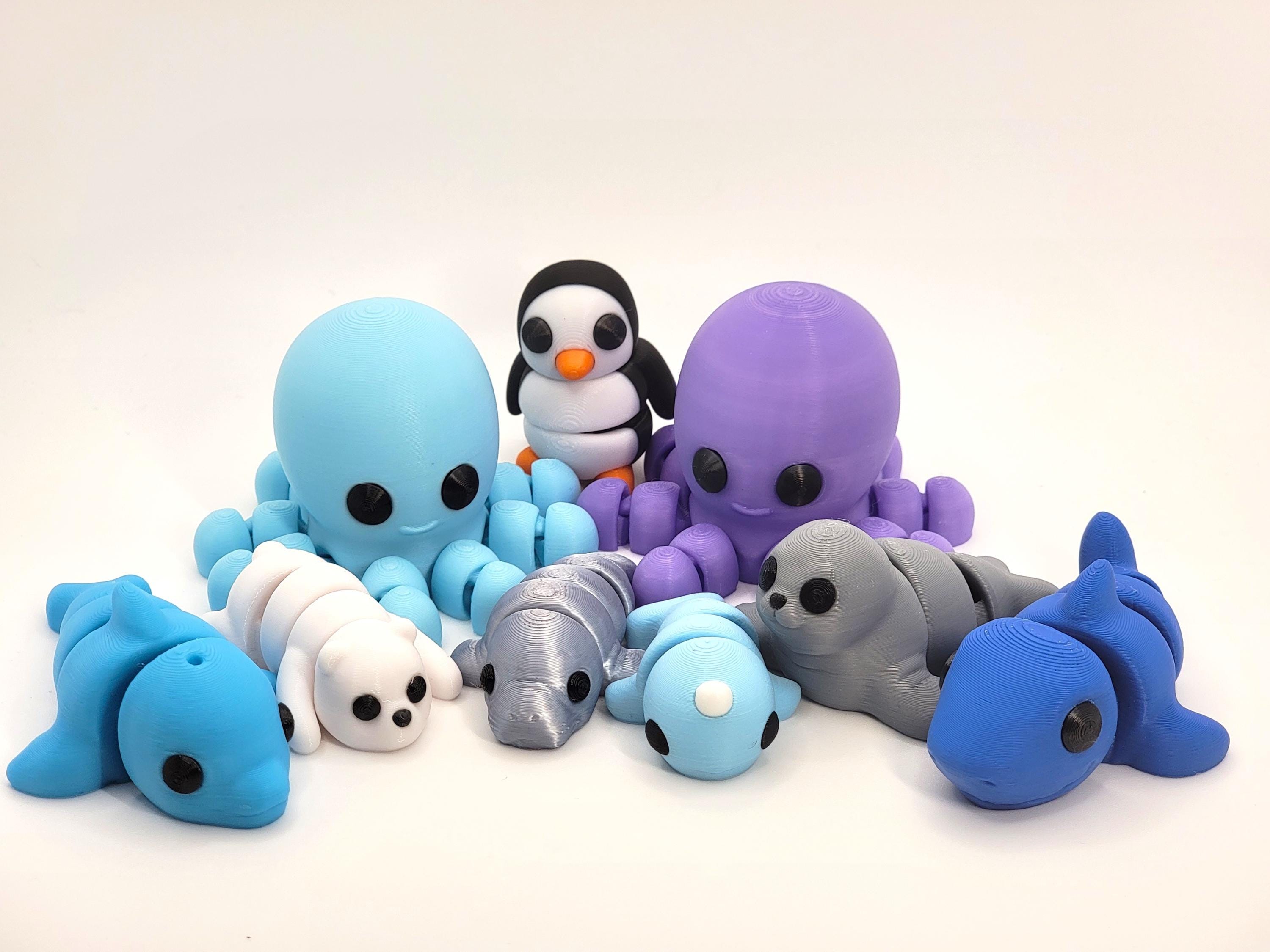 Cute Fidget Toys 3D Printed Fidget Animal Gift for Kids Articulated ...