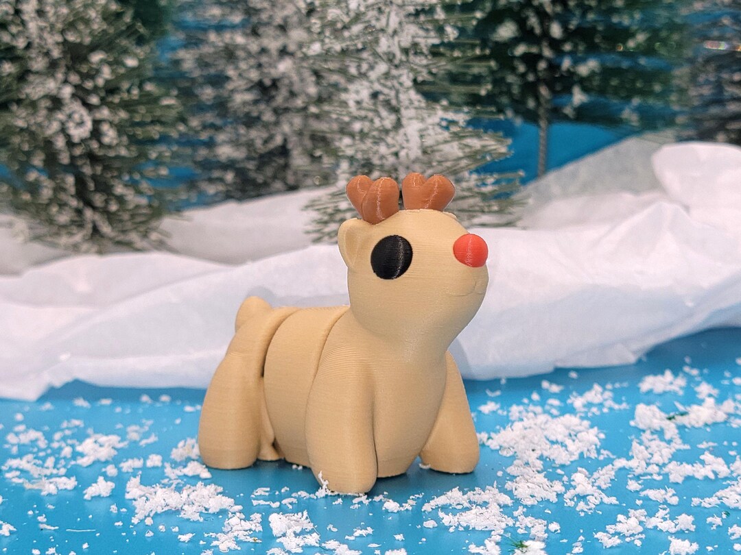 Rudolph Red Nose Reindeer Fidget Toy Desk Pet Christmas Gift for Kid ...