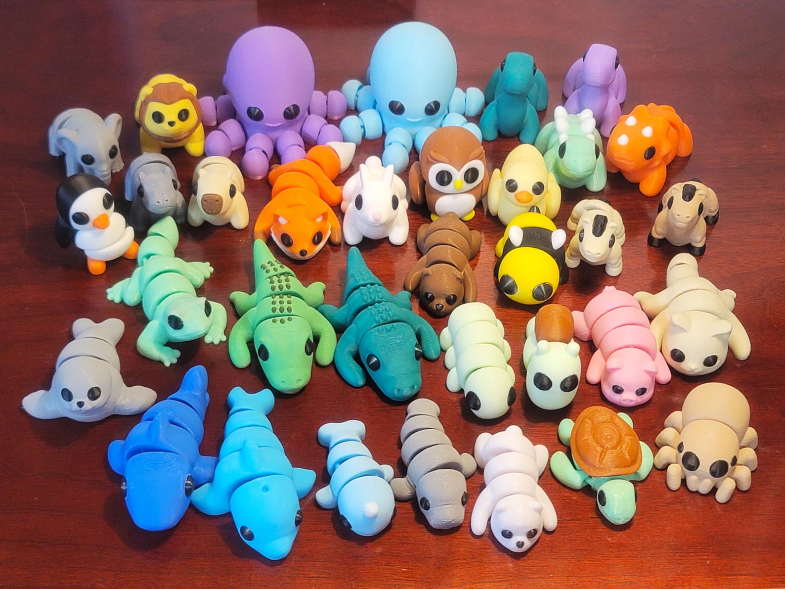 Cute Fidget Toys 3D Printed Fidget Animal Gift for Kids Articulated ...