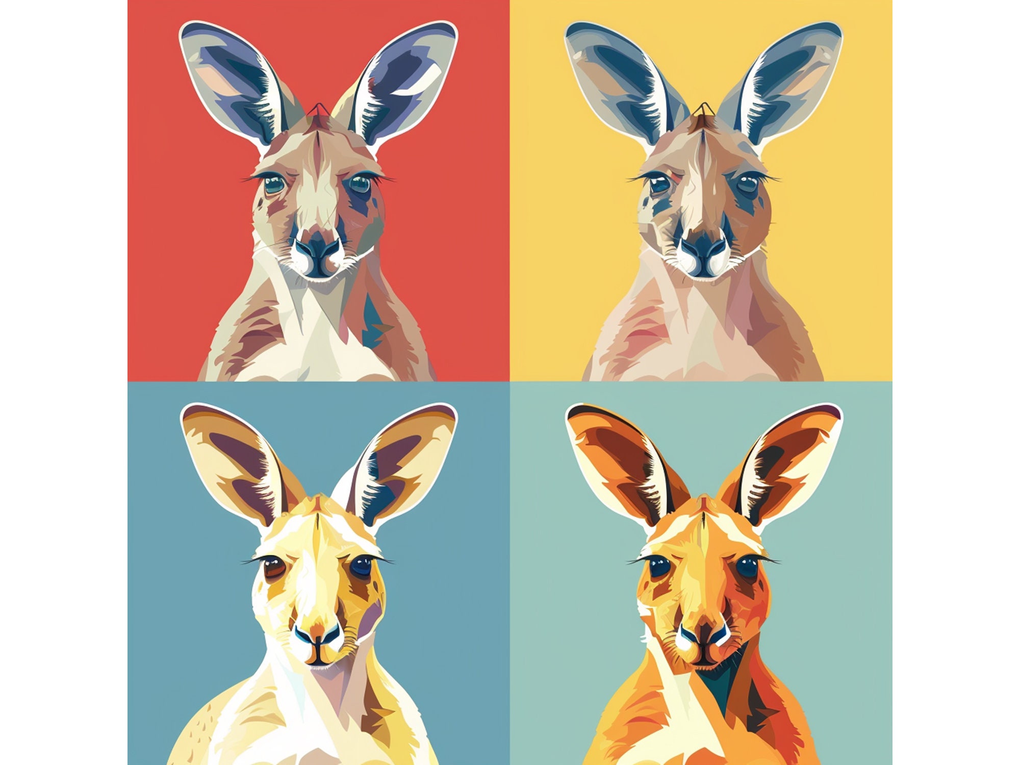 Kangaroo Clipart, Cute Kangaroo Clipart ,watercolor Birthday Party Baby ...