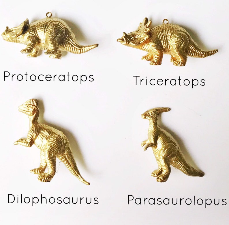 Dinosaur Necklace in Gold Dinosaur Birthday Gift Necklace - Etsy