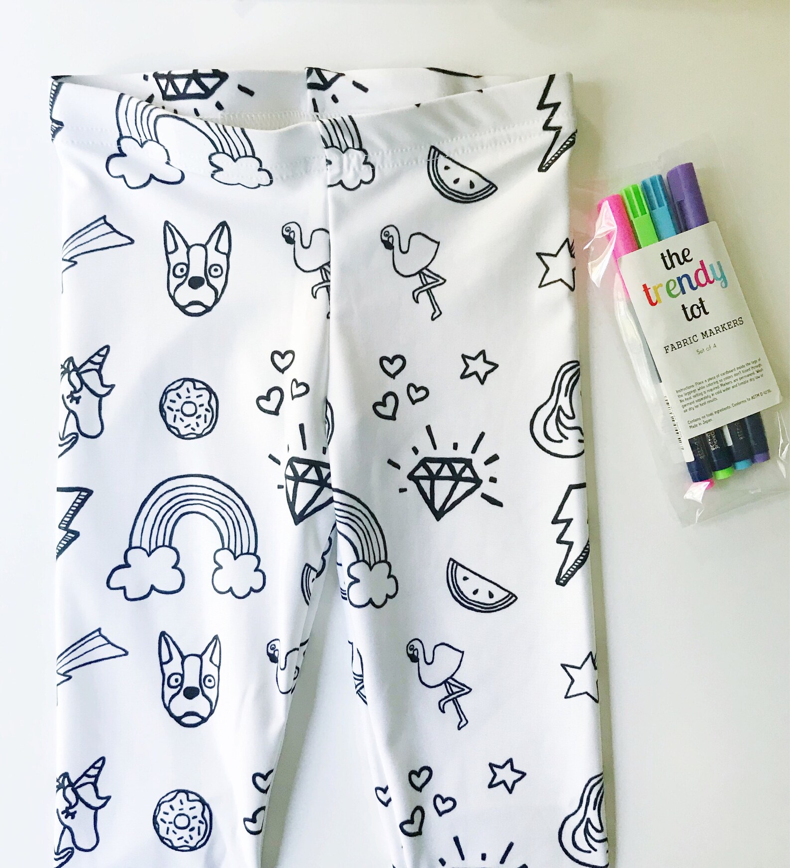 Girls DIY Color Me Athletic Leggings. - Etsy