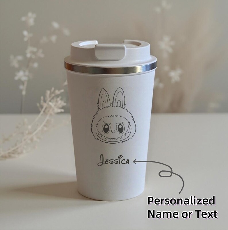 Personalized Engraved Labubu Travel Mug, Custom Engraved Name Mug ...
