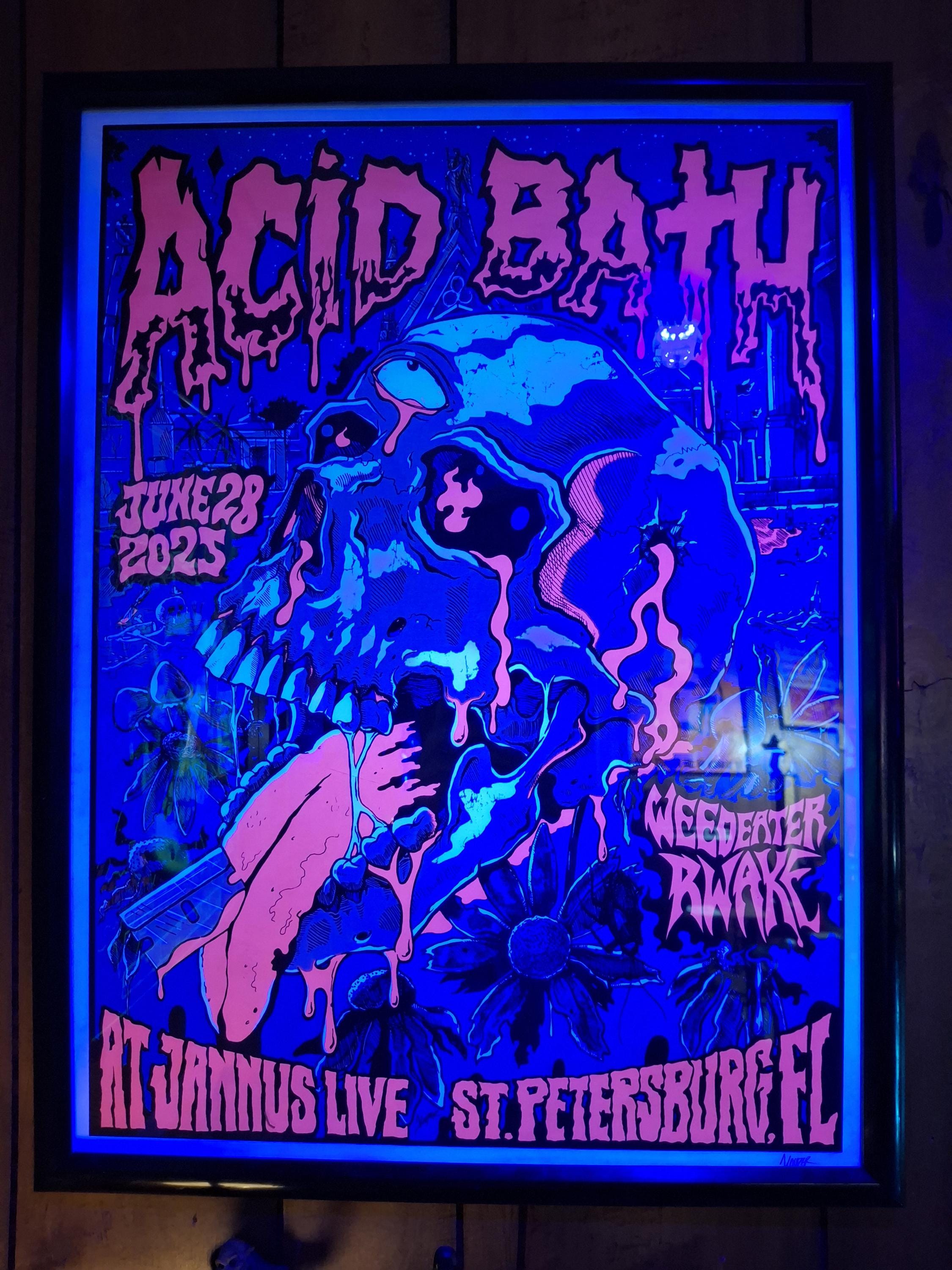 Acid Bath Poster Artist Proof by Jason Cooper for 2025 Tour St ...