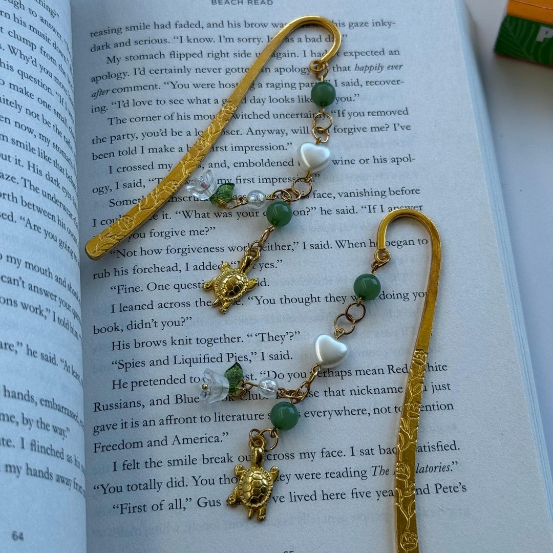 Turtle Metal Bookmark, Aesthetic Booktok Charm, Ocean Themed Bookish ...