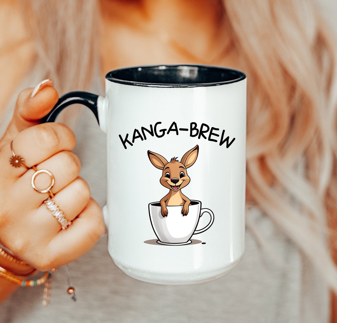 Cute Kangaroo Coffee Mug, Funny Coffee Mug, Kangaroo Lovers Gift, Just ...