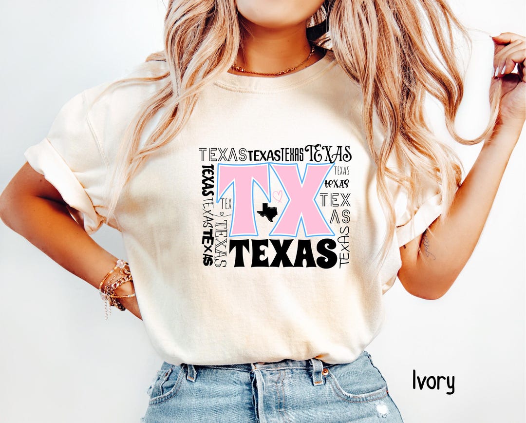 Texas Shirt, Texas Girly Shirt, Texas Gift, Girl Gift, Oversized Shirt ...