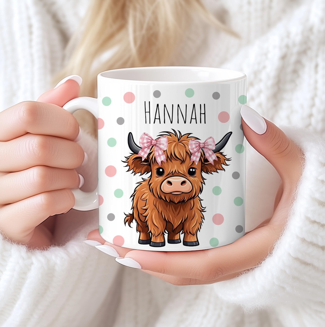 Highland Cow Mug, Highland Cow Gift, Personalized Highland Cow Cup ...