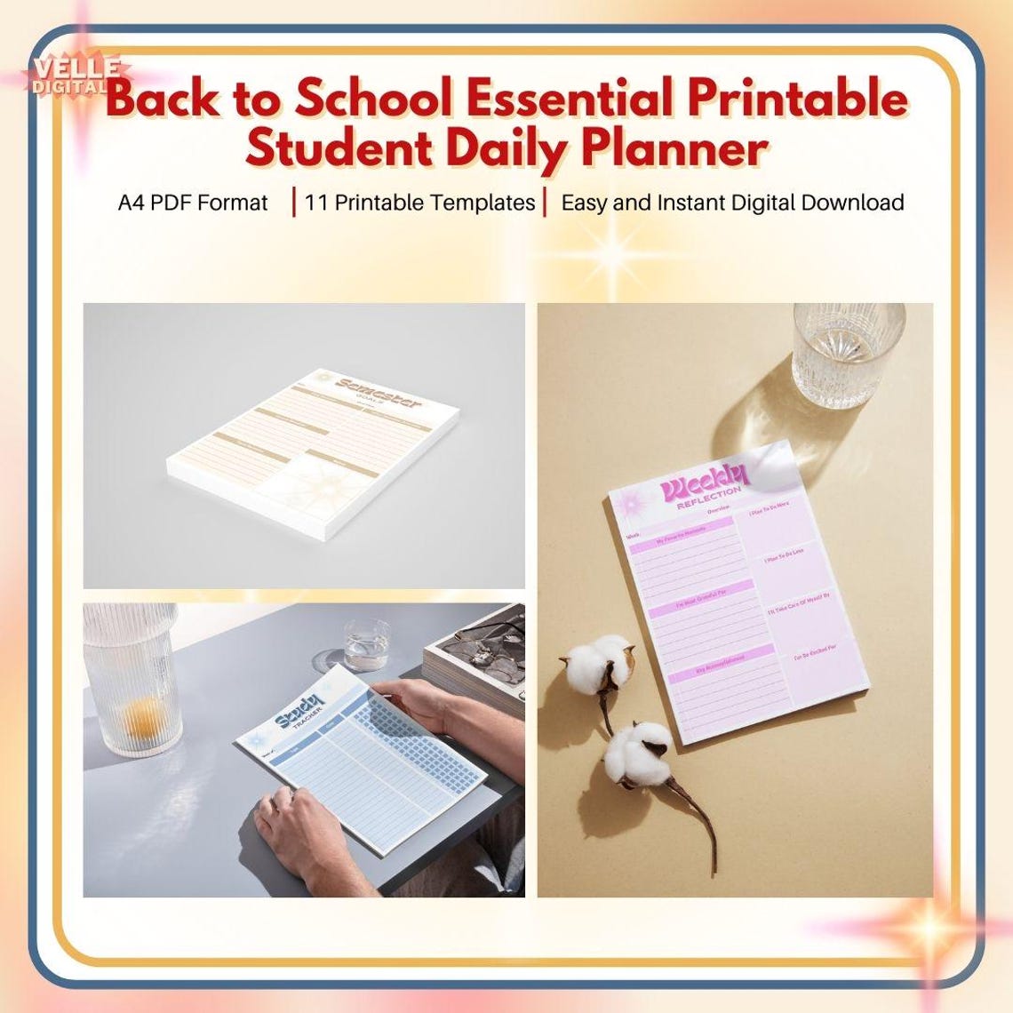 Printable Student Daily Planner Back to School Essential - Etsy
