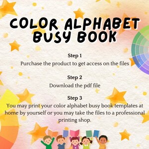 25 Pages Color Alphabet Busy Book for Kids Activity Coloring Book ...