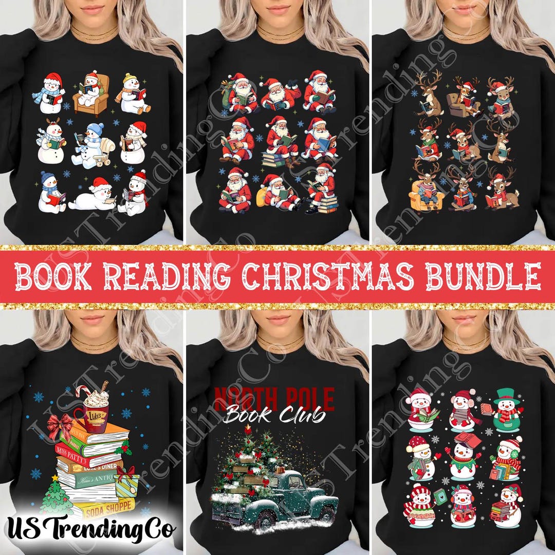 Acotar Reading Book PNG Digital Download, Snowman Christmas Books Png ...