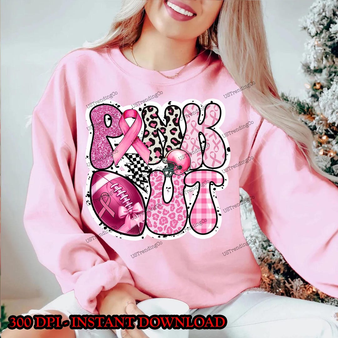 Pink Out Football Png, Breast Cancer Awareness Png, Breast Cancer Png ...