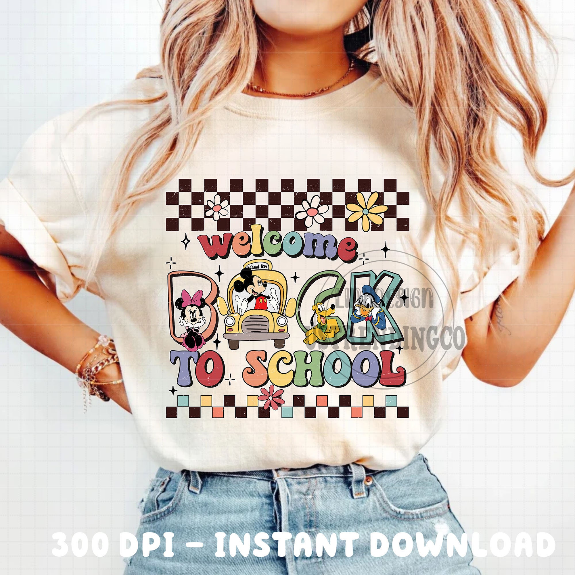 Welcome Back to School Png, Mickey and Friends Png, Mickey Back to ...