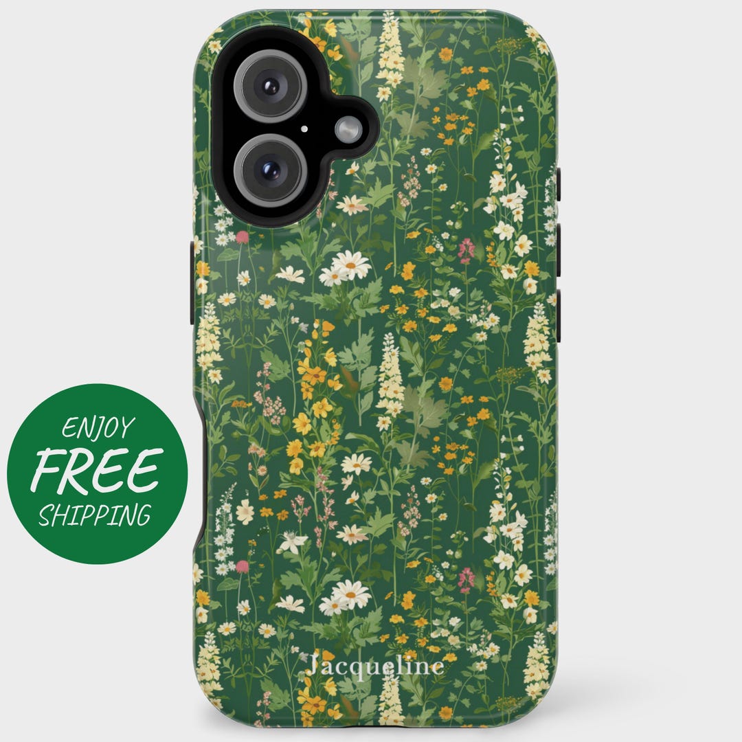 Personalized Green Meadow Phone Case for Iphone, Pixel, and Galaxy - Etsy