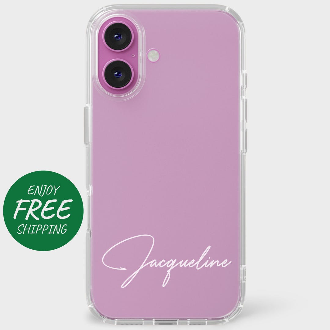 Personalized Minimalist Clear Phone Case for iPhone and Galaxy ...