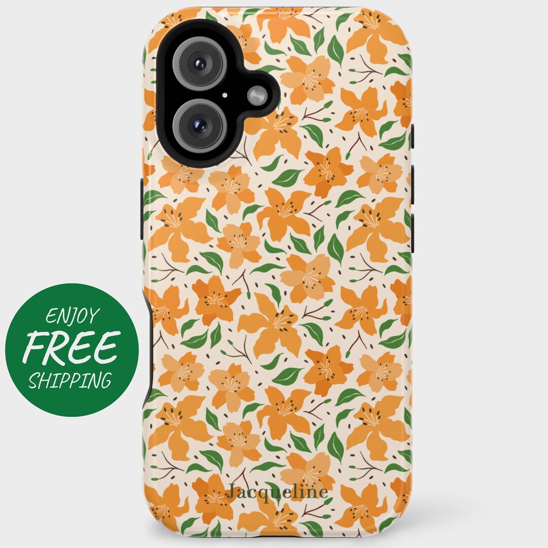 Personalized Lily Floral Phone Case for Iphone, Pixel, and Galaxy ...