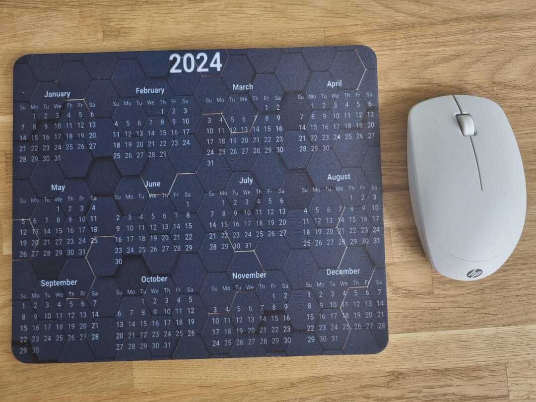 2024 Calendar Mouse Mat 2024 Calendar Mouse Pad - Etsy