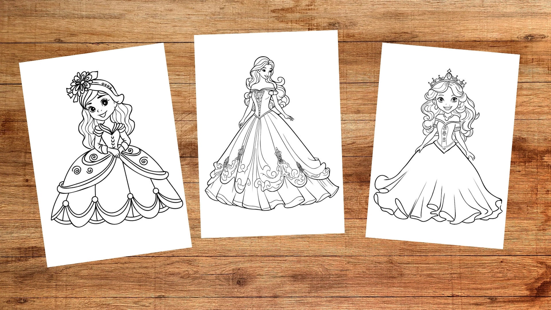 Princess Coloring Books | Colouring Pages 25 Pages Colouring Book ...