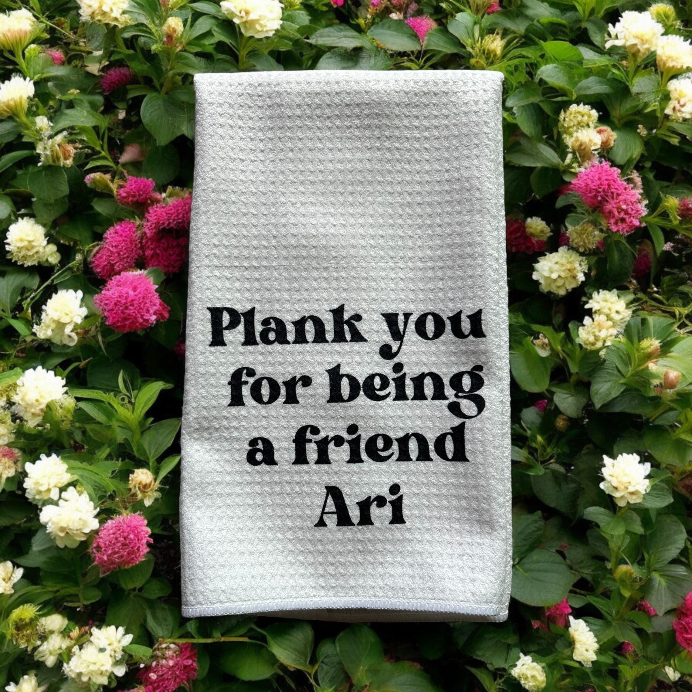 Personalized Plank You for Being a Friend Towel, Gift for Pilates ...