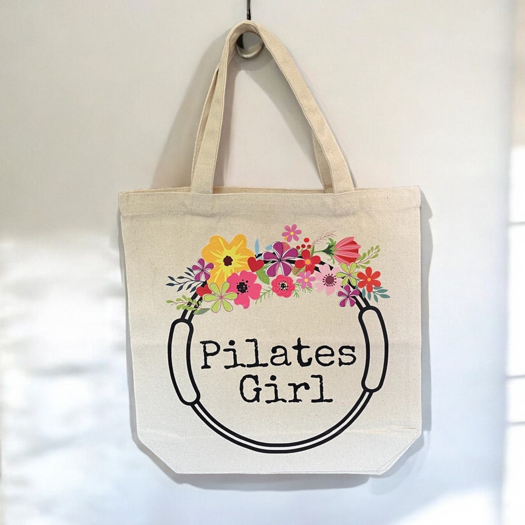Pilates Canvas Tote, Pilates Girl Tote, the Pilates Girl, Pilates Bag ...