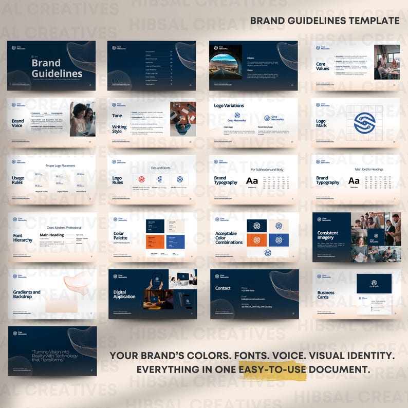 Editable Canva Brand Guidelines Template | Business Brand Kit for ...