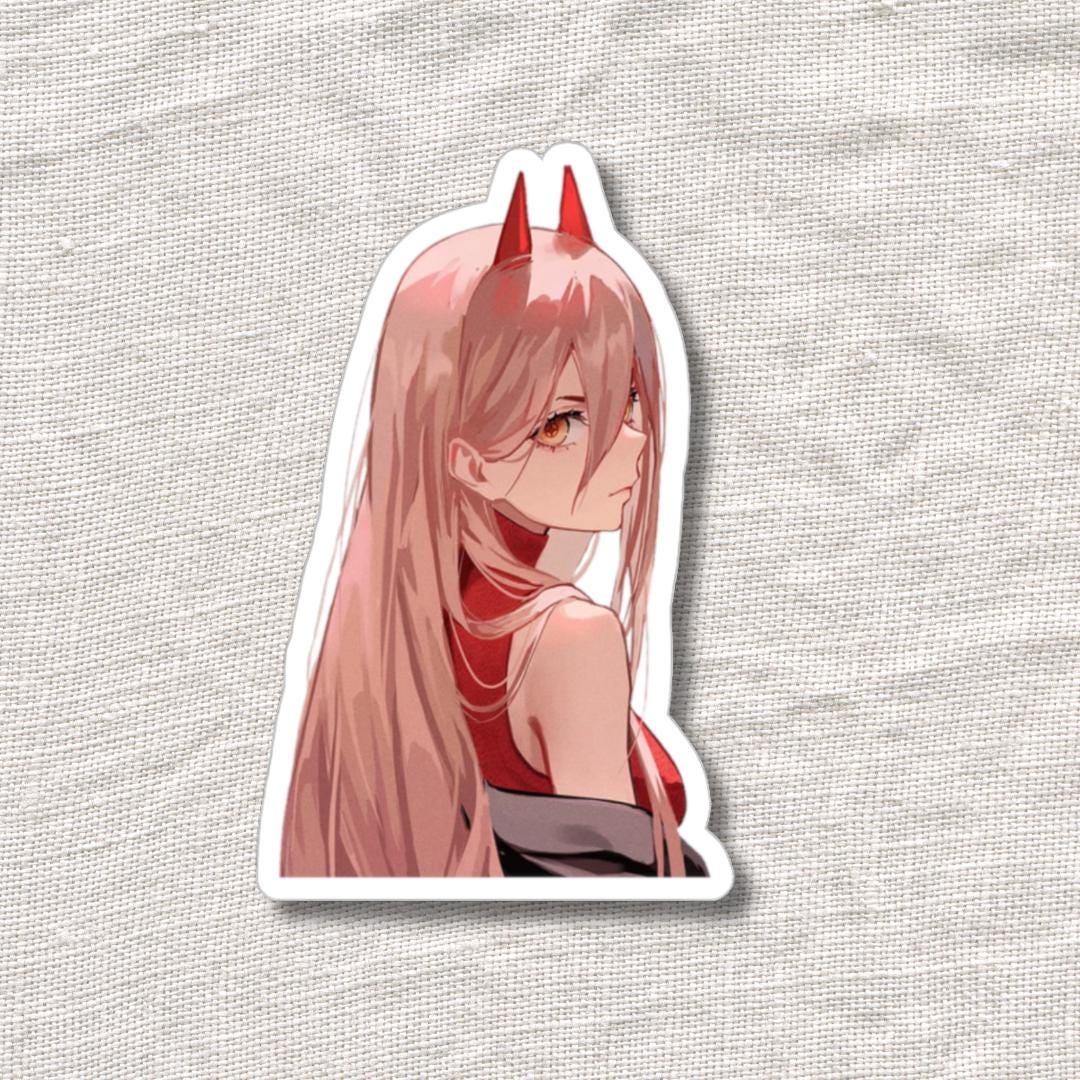 Chainsaw Man Power Sticker Decal Anime Durable Decals Cute, Manga Art ...