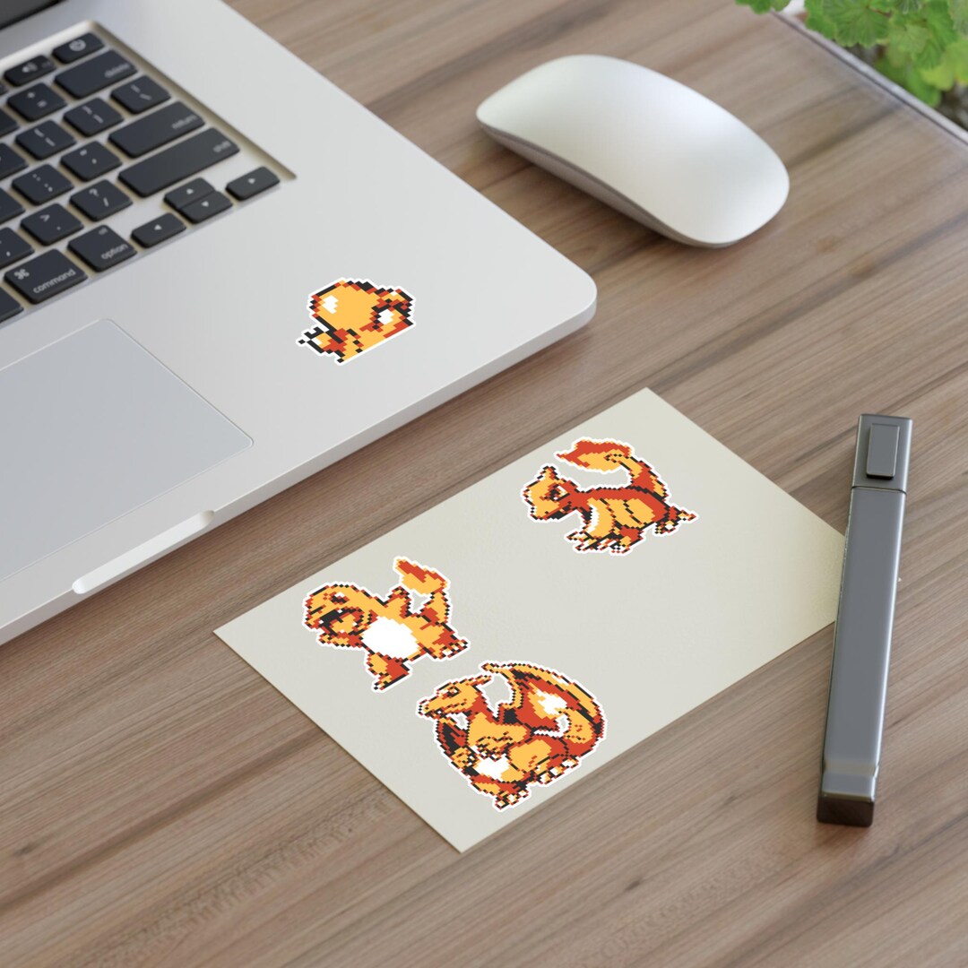 Pokemon Gen 1 Sticker Sheet Fire Starters, Pokemon Yellow Sprites, 2 X ...