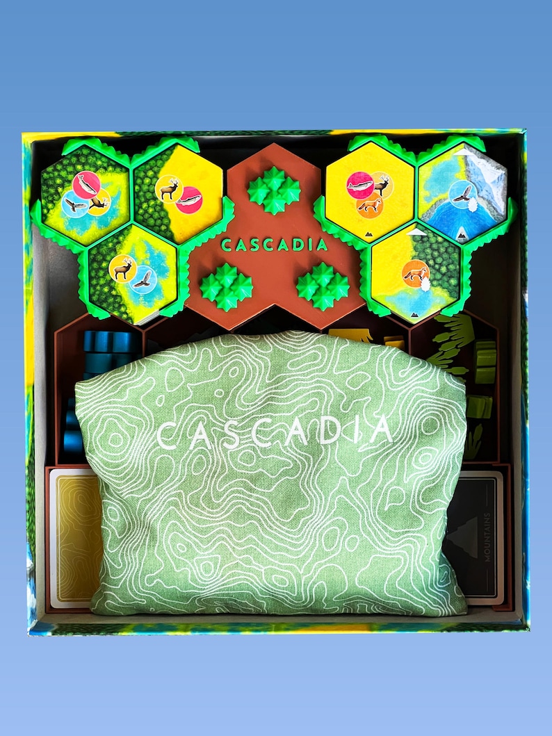 Cascadia and Landmarks Expansion Compatible Board Game Organizer Box ...