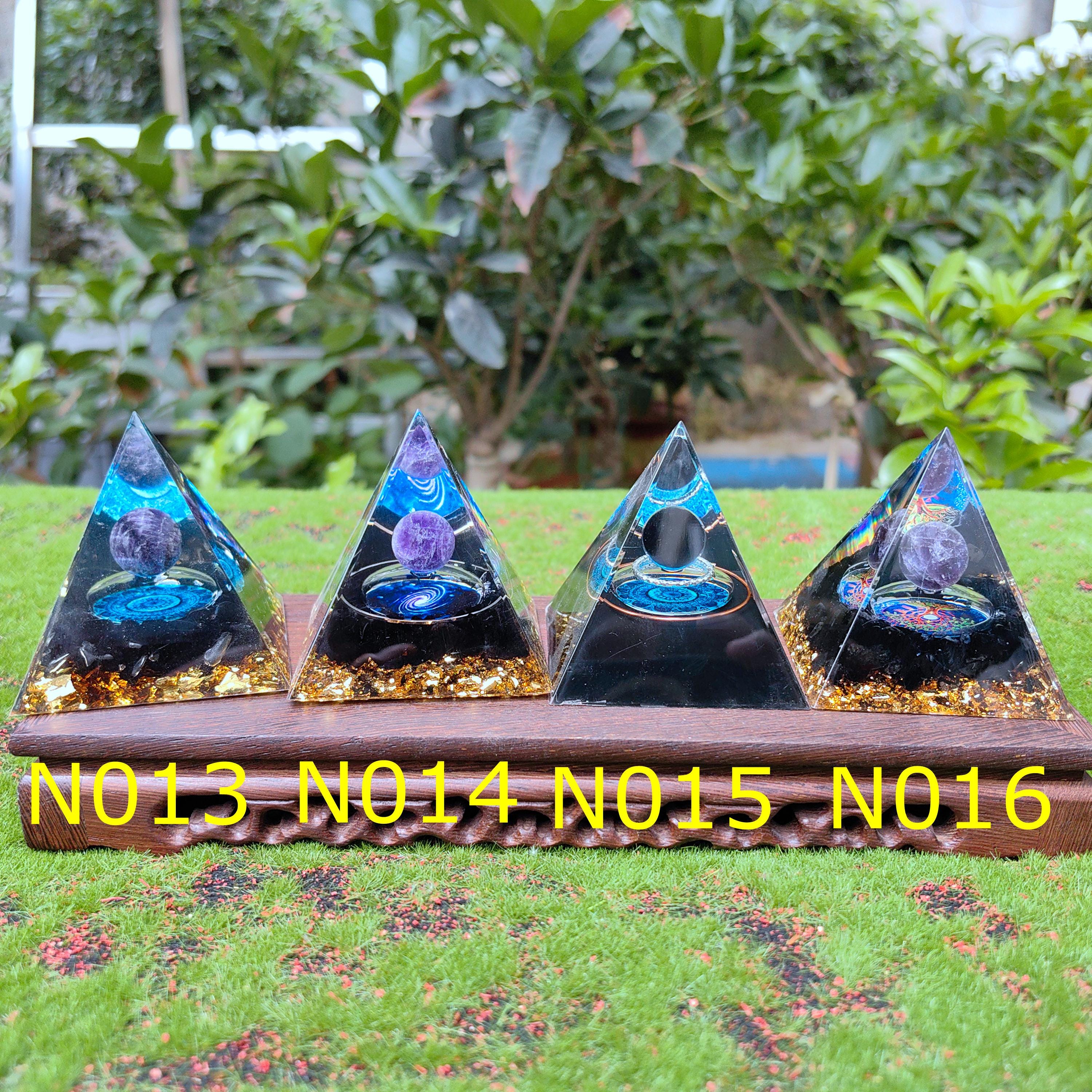 Handmade Orgone Pyramid Flower of Life Orgonite Money Healing Crystal ...