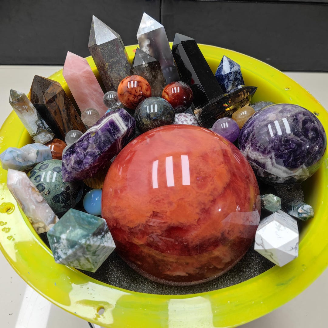 Large Crystal Mystery Reiki Healing Box, Crystal Spoon Box, Mystery ...