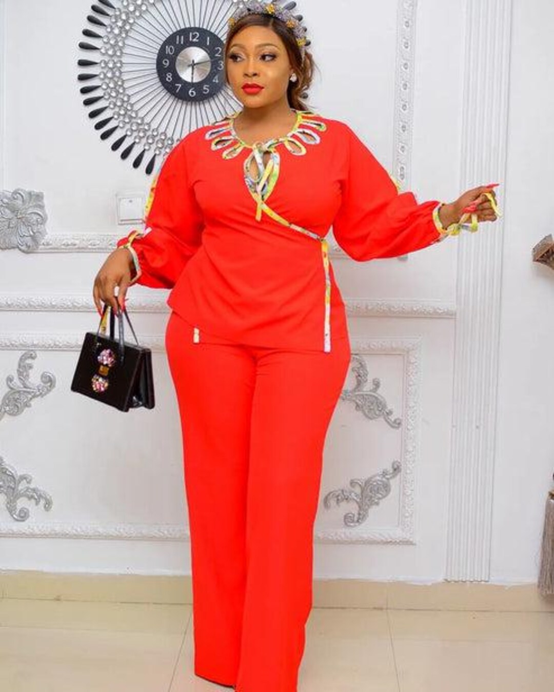 Stylish 2-piece Crepe Women's Fashion Set, Luxury 2 Piece Clothes ...